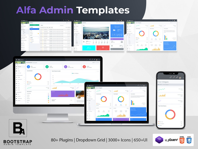 Most Powerful Bootstrap Admin Template UI Framework - Alfa