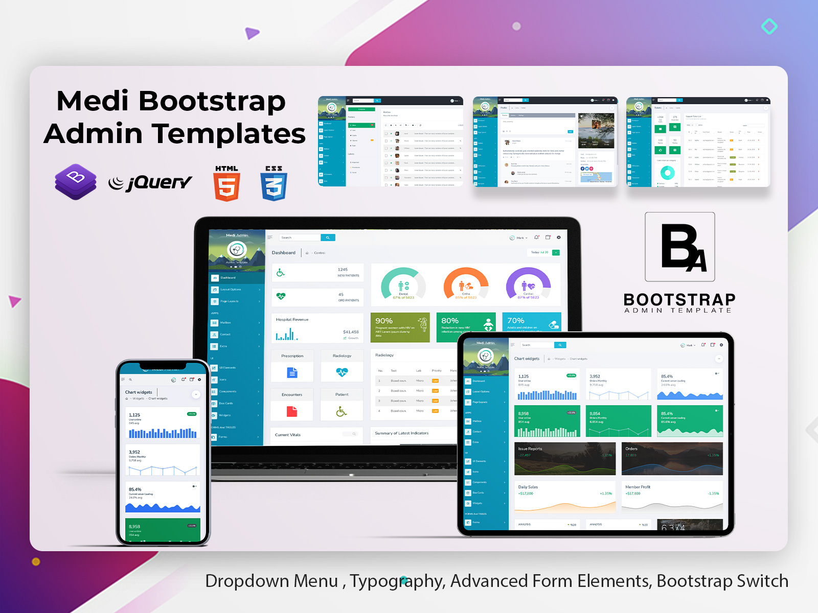 Medi Responsive Bootstrap Admin Template with UI Framework Medi Responsive Bootstrap Admin Template with UI Framework