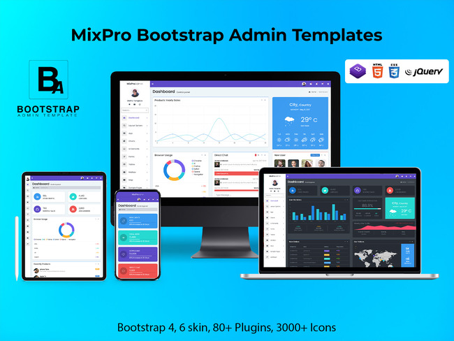 Elevate Your Website with Bootstrap Admin Template - Mix Pro