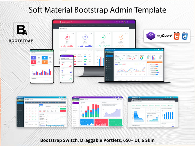 Explore the Versatility of Soft Material Bootstrap Admin Dashboard