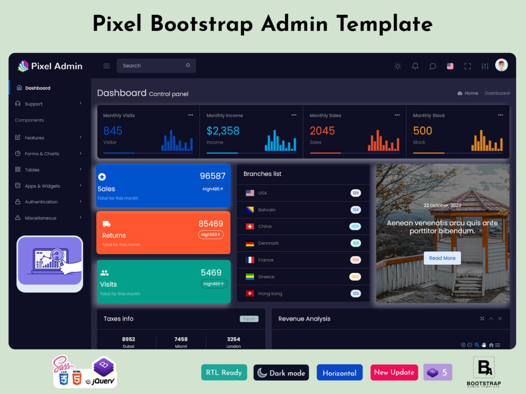 Pixel-Bootstrap-Admin-Template - Bootstrap Admin Template