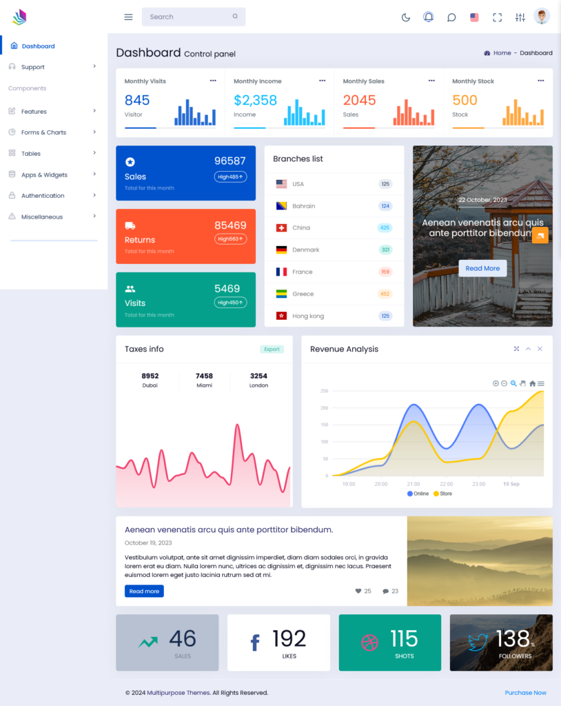 Bootstrap Admin Template - Efficient Management Made Easy